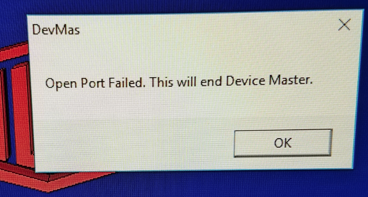 Fixing "Open Port Failed." Error