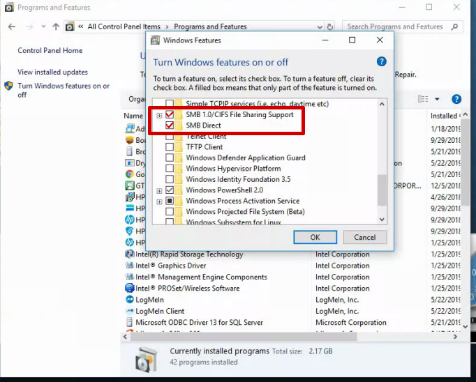 Windows 10 PC cannot see Windows XP PC