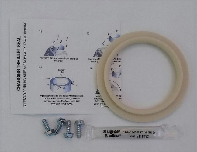 What is the inlet seal repair kit for 3 inch dependo drain valves?