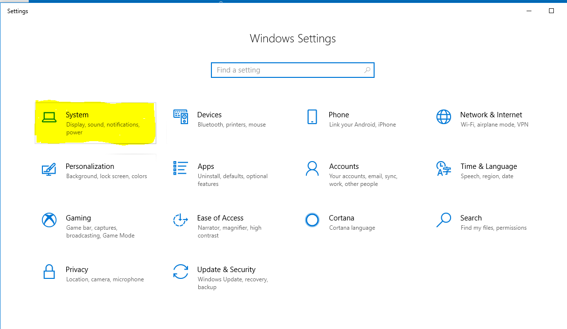 Renaming PC in Windows 10