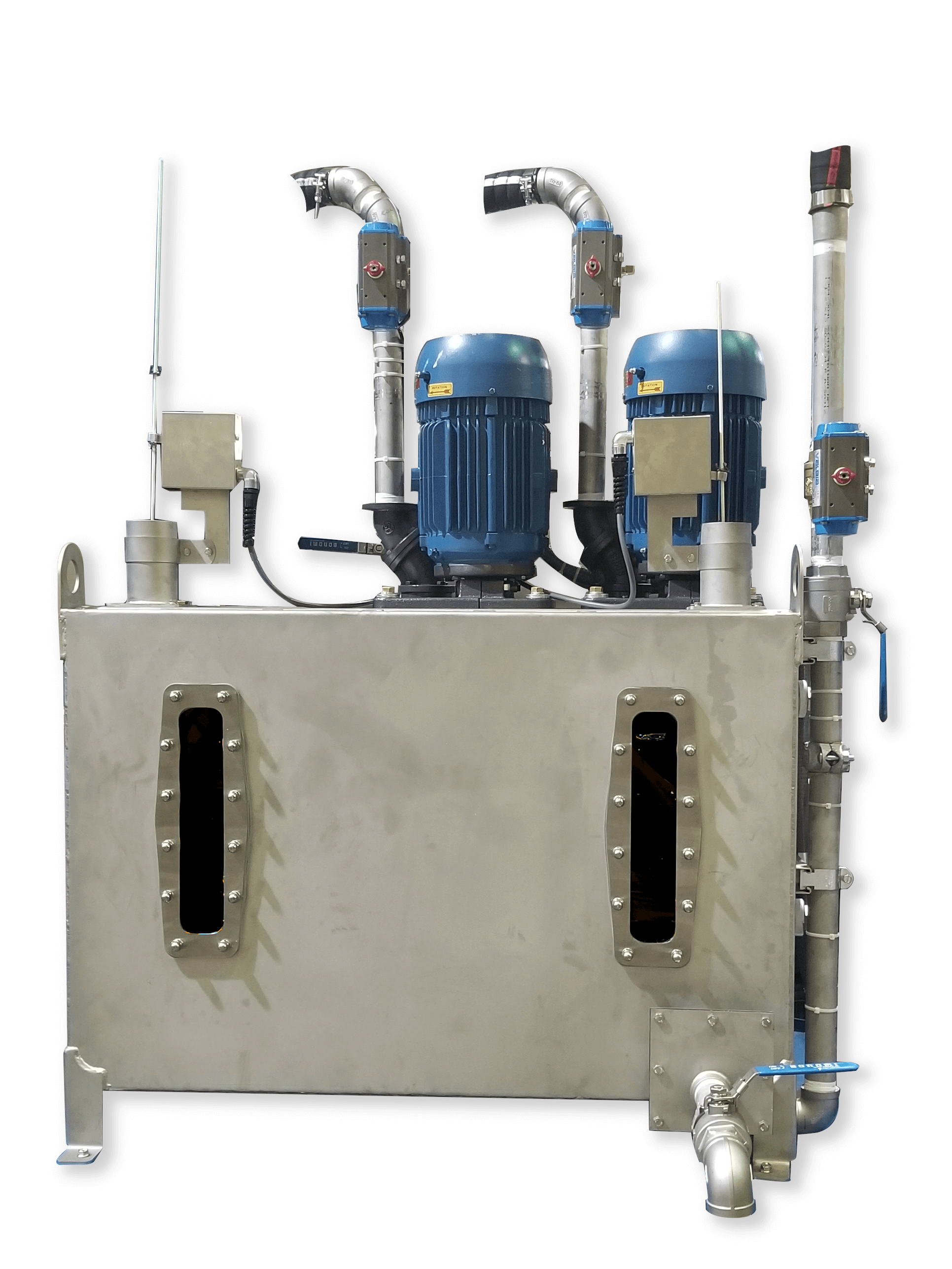 How does the split PulseFlow® tank work?